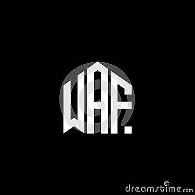 WAF Letter Logo Design On BLACK Background. WAF Creative Initials ...