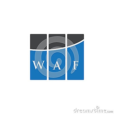 WAF Letter Logo Design On WHITE Background. WAF Creative Initials ...