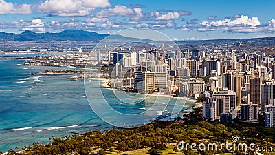 City view Honolulu stock photo. Image of cityscape, panorama - 30984874