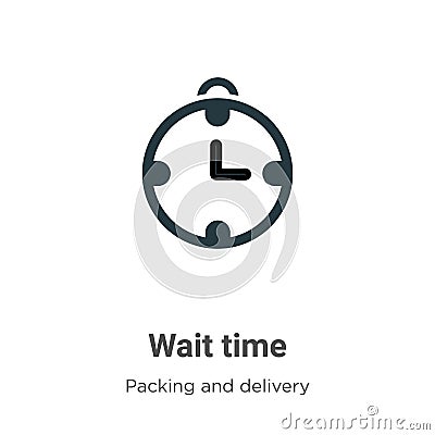 Wait Time Vector Icon On White Background. Flat Vector Wait Time Icon ...