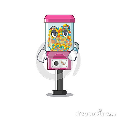 Waiting Candy Vending Machine On The Cartoon Vector Illustration ...