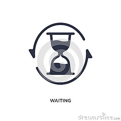Waiting Icon On White Background. Simple Element Illustration From User ...