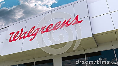 Walgreens Logo on the Modern Building Facade. Editorial 3D Rendering ...