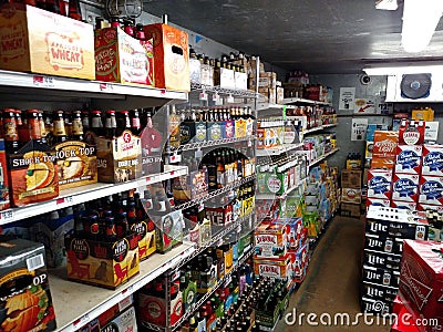 Walk in beer cave editorial photography. Image of assortment - 108168492
