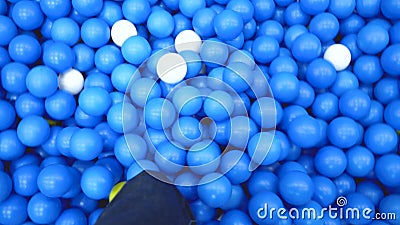 Walk in Blue Plastic Ball Playground Stock Footage - Video of closeup ...