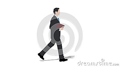 Walking Business Man Cartoon Animation. Roop Animation 4K Video Stock ...