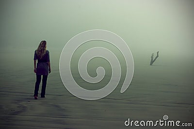 Walking In Fog Royalty Free Stock Photos - Image: 13082808