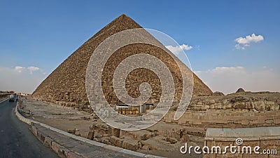 Walking Towards the Pyramids of Giza in Egypt. Amazing Stone Structure ...