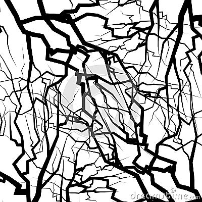 Wall Cracks Isolated On Transparent Background. Fracture Surface Ground ...