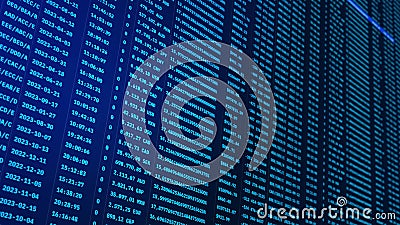 Wall of Data Binary Code Calculating Technology Environment Programming Loop Background. Stock ...