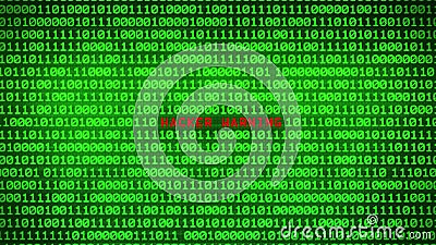 Wall of Green Binary Code Revealing DATE SECURITY Data Matrix ...