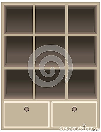 Wall Mounted Cubby Storage Vector Illustration | CartoonDealer.com ...