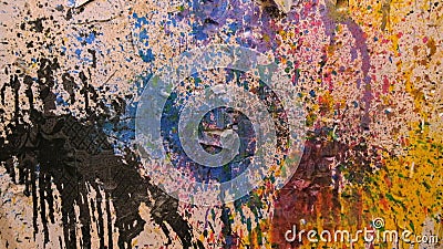 Wall with paint splashes stock footage. Video of color - 118396310