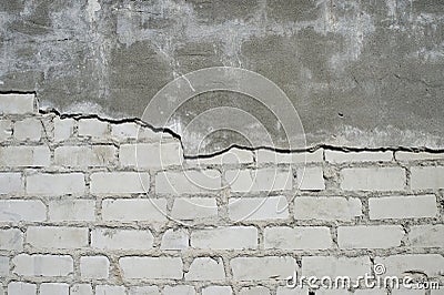 Wall With Partially Removed Plaster In The Form Of Figured Drawing Of A ...