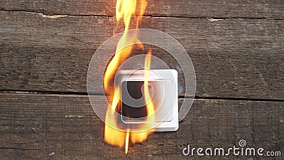 Wall Socket, Smoke, Fire Occurred Stock Video - Video of electric ...