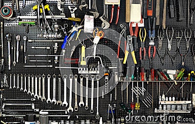 Wall With Tools Royalty Free Stock Photo - Image: 25971185
