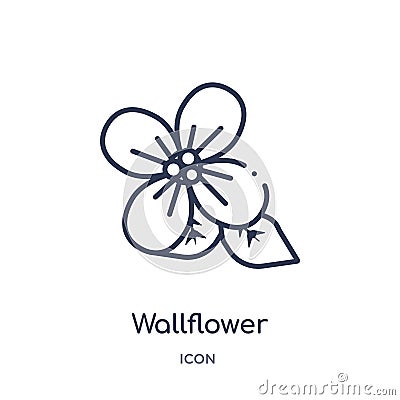 Wallflower Icon From Nature Outline Collection. Thin Line Wallflower ...