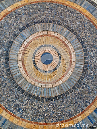 Wallpaper Murals Beautiful Circle Mosaic Tile Tile Pattern For Entrance ...