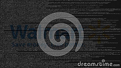 Walmart Logo Made of Source Code on Computer Screen. Editorial Loopable Animation Stock Video ...