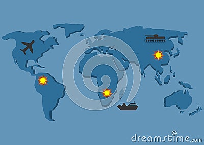 War. World Map Vector Illustration | CartoonDealer.com #70664318