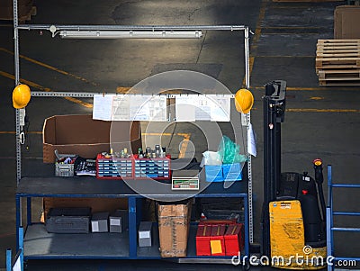 Warehouse Interior - Workbench Royalty-Free Stock Image | CartoonDealer ...