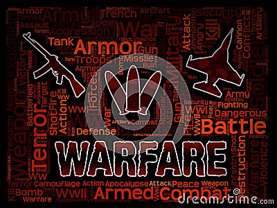 Warfare Words Indicating Military Action And Hostilities Royalty-Free ...
