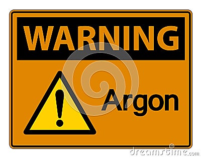 Warning Argon Symbol Sign Isolate On White Background,Vector ...
