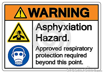 Warning Asphyxiation Hazard Symbol Sign, Vector Illustration, Isolate ...