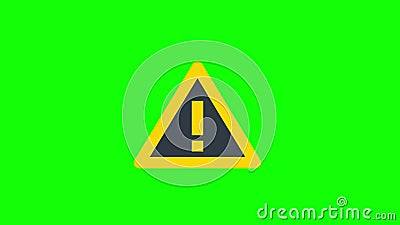 Warning Attention Sign Icon, Exclamation Mark, Attention Sign. Loop ...