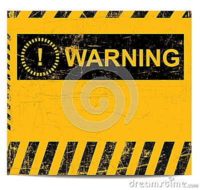 Warning Banner Cartoon Vector | CartoonDealer.com #20347231
