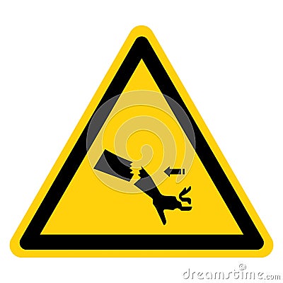 Warning Broken Arm Hazard Symbol Sign ,Vector Illustration, Isolate On ...