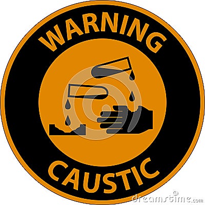 Warning Caustic Symbol Sign On White Background Cartoon Vector ...