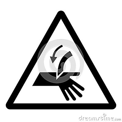 Warning Cutting Hand Symbol Sign ,Vector Illustration, Isolate On White ...