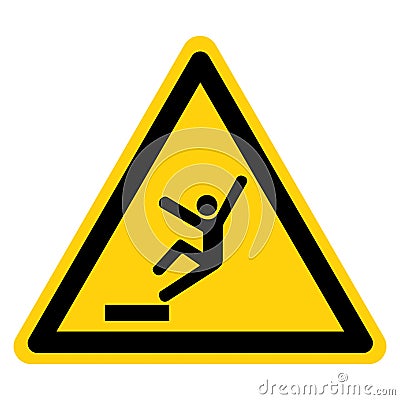 Warning Drop Hazard Symbol Sign ,Vector Illustration, Isolate On White ...