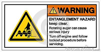 Warning Entanglement Hazard Symbol Sign, Vector Illustration, Isolate ...