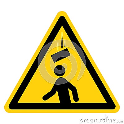Warning Falling Debris Symbol Sign ,Vector Illustration, Isolate On ...