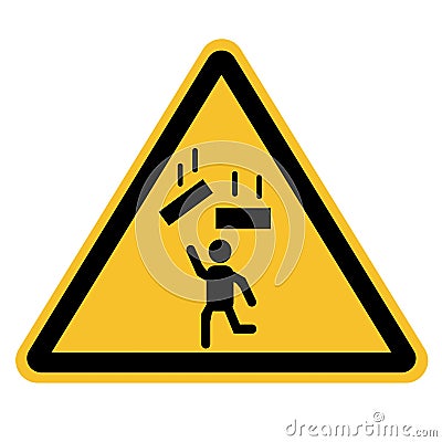 Warning Falling Objects Icon On White Background. Falling Objects ...