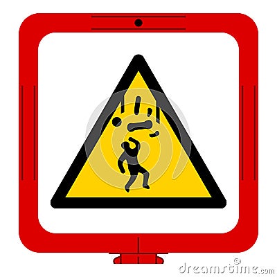 Warning Falling Objects Symbol, Vector Illustration, Isolated On White ...