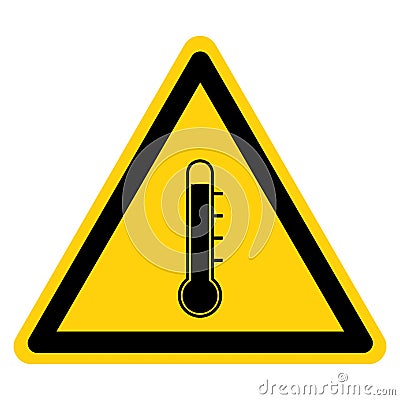 Warning High Temperature Symbol Sign ,Vector Illustration, Isolate On ...