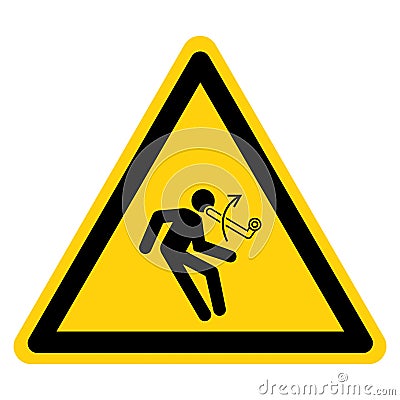 Warning Object Bumps Of Face Hazard Symbol Sign ,Vector Illustration ...