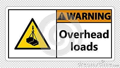 Symbol Warning Overhead Loads Sign On Transparent Background Cartoon ...