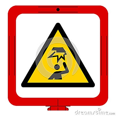 Warning Overhead Obstacles Symbol ,Vector Illustration, Isolate On ...
