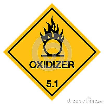 Warning Oxidizer Symbol Sign, Vector Illustration, Isolate On White ...
