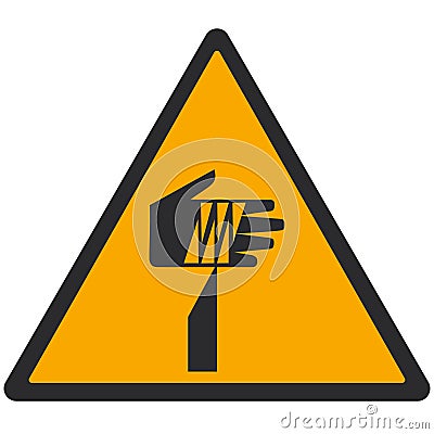 WARNING PICTOGRAM, SHARP ELEMENT ISO 7010 - W022 Cartoon Vector ...