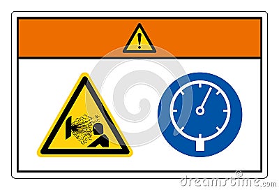 Warning Pressurized Device Symbol Sign, Vector Illustration, Isolate On ...