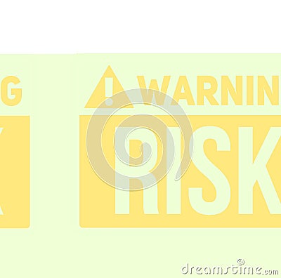 Warning Risk Warning Sign Vector Illustration | CartoonDealer.com ...