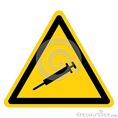 Warning Sharps Disposal Symbol Sign, Vector Illustration, Isolated On ...