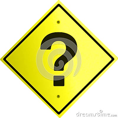 Warning Sign Of A Question Mark Royalty-Free Cartoon | CartoonDealer ...