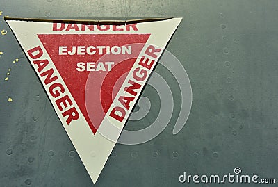 A Warning Sticker On An Old War Plane Stock Photography | CartoonDealer ...
