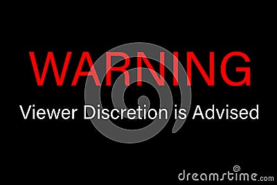 Warning Viewer Discretion Is Advised Sign Stock Image | CartoonDealer ...